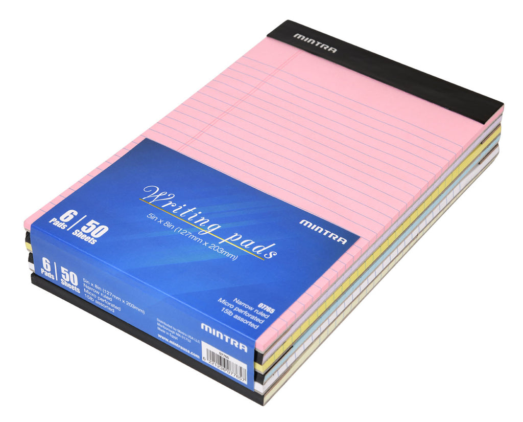 Legal Pads 6pk, Pastel, Colorful, High Quality | Mintra USA -Shop Now!