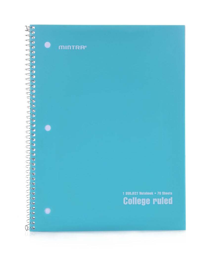 Spiral Note Book - Poly 70 Count 6 Pack — Mintra USA