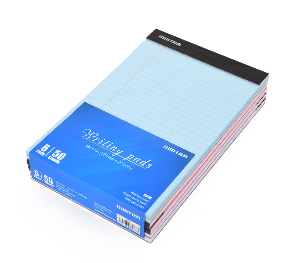 Legal Pads 6pk, Pastel, Colorful, High Quality | Mintra USA -Shop Now!